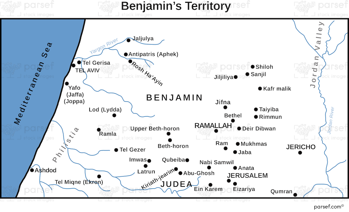Benjamin’s Territory Map | Kid's Study Bible Maps
